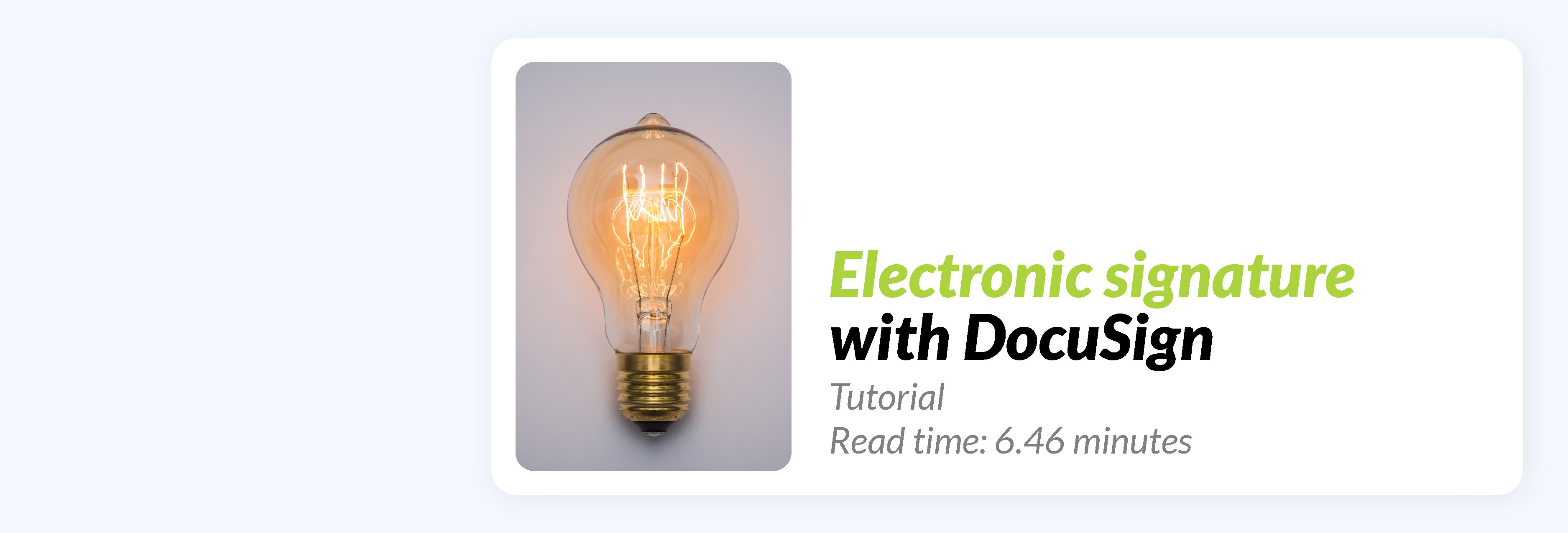 Electronic Signature with DocuSign